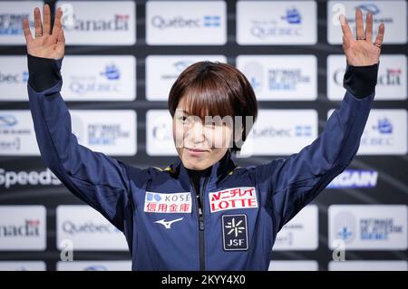 Konami Soga of Japan her teammate Yukino Yoshida catch their breath ...