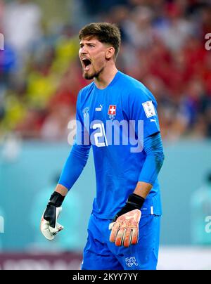 Switzerland goalkeeper Gregor Kobel during the FIFA World Cup Group G ...