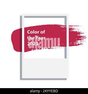 Magenta Color of the year 2023 . Paint strokes of magenta paint in ...