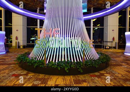 The Social Tree at Changi Airport, an interactive media display ...