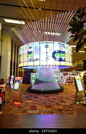 SINGAPORE - NOVEMBER 09, 2015: The Social Tree at Changi Airport. The ...