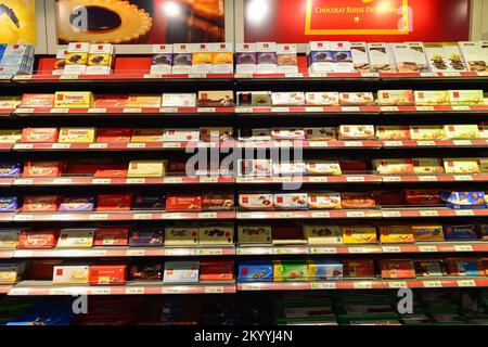 GENEVA, SWITZERLAND - SEPTEMBER 18, 2015: interior of Migros ...