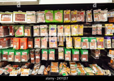 GENEVA, SWITZERLAND - SEPTEMBER 18, 2015: interior of Migros ...