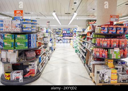 GENEVA, SWITZERLAND - SEPTEMBER 19, 2015: interior of Migros ...