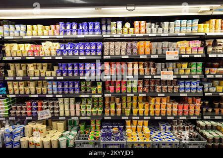 GENEVA, SWITZERLAND - SEPTEMBER 19, 2015: interior of Migros ...