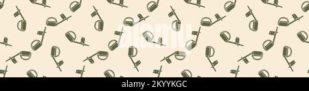 Natural allotment floral vector border. Seamless garden growing floral ...