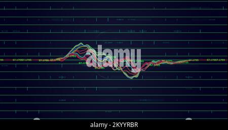 Image of scope, statistics and data processing Stock Photo - Alamy