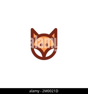 Cute Fox Head Logo. Fox Kids Vector. Fox Icon Stock Vector Image & Art ...
