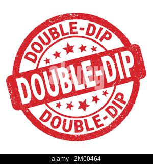 DOUBLE-DIP text written on green grungy stamp sign Stock Photo - Alamy