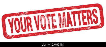 YOUR VOTE MATTERS text written on blue zig-zag stamp sign Stock Photo ...