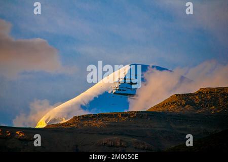 The holy mount Kailash seen from Darchen Western Tibet, Asia Stock ...