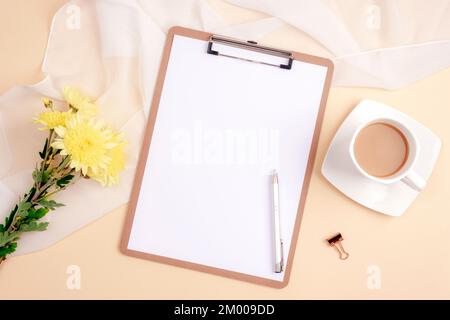 Woman with Chrysanthemum flowers on beige background, closeup Stock ...