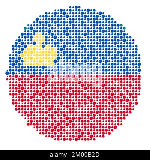 Liechtenstein Map Silhouette Pixelated generative pattern illustration ...