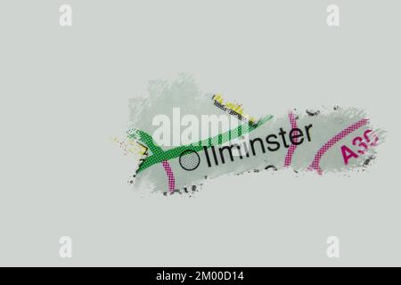 Ilminster, United Kingdom atlas map town name Stock Photo - Alamy
