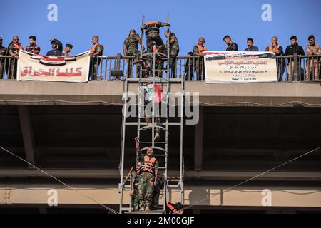 Baghdad, Iraq. 03rd Dec, 2022. A military cadet of the Iraqi Military ...