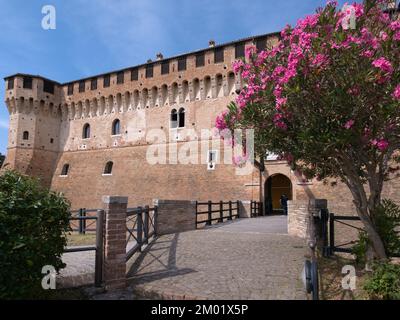Gradara, Italy - June 16, 2017: Interior of Gradara castle. The castle ...