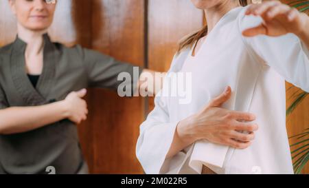 EFT finger tapping technique Stock Photo - Alamy