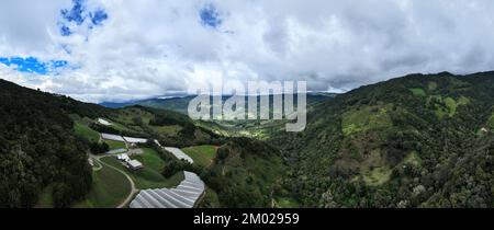 Aerial View of the Copey Winery Estates in Copey de Dota, Costa Rica ...