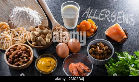 Composition with common food allergens including egg, milk, soya ...