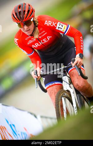 French Amandine Fouquenet pictured in action during the women elite ...