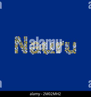 Nauru Map Silhouette Pixelated generative pattern illustration Stock ...