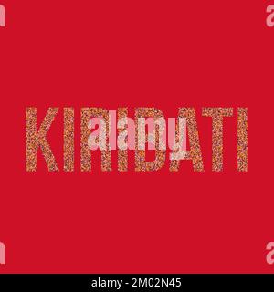 Kiribati Map Silhouette Pixelated generative pattern illustration Stock ...