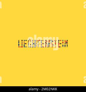 Liechtenstein Map Silhouette Pixelated generative pattern illustration ...