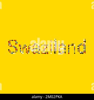 Swaziland Map Silhouette Pixelated generative pattern illustration ...