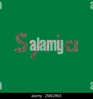 Syria Map Silhouette Pixelated generative pattern illustration Stock ...