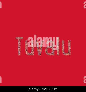 Tuvalu Map Silhouette Pixelated generative pattern illustration Stock ...