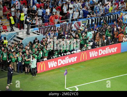 Photographers pitch side ahead of the the FIFA World Cup round of 16 ...