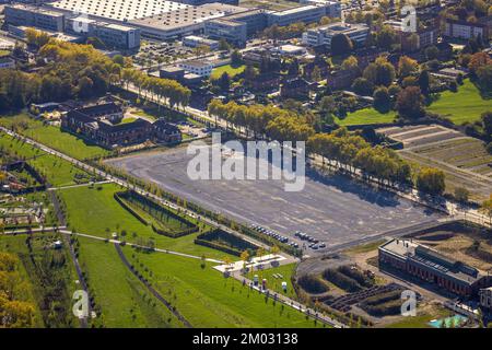 Aerial view, colliery park recreation area, former RAG colliery West ...