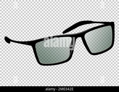 Eye glasses vector fashion illustration black frame design isolated ...