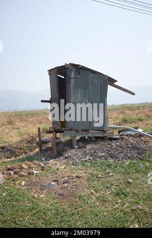 Makeshift Toilet Shack Inle Lake Myanmar Stock Photo - Alamy