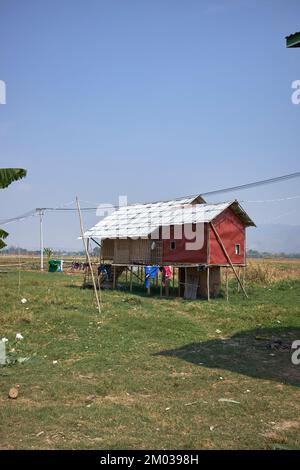 Makeshift Toilet Shack Inle Lake Myanmar Stock Photo - Alamy