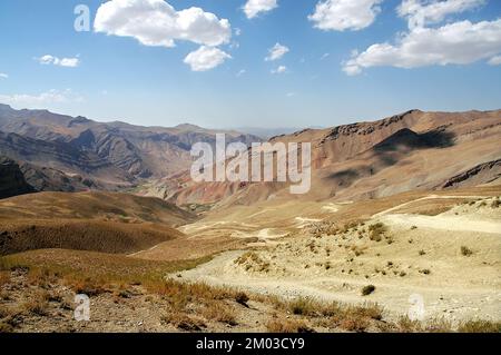 Chaghcharan, Ghor Province / Afghanistan: A view over Chaghcharan, one ...