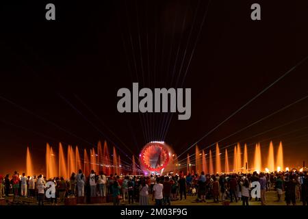 Doha Corniche Drone show with Fire Works FIFA Fan Festival Corniche ...