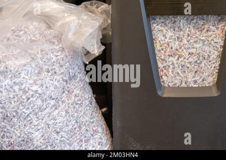 Shredded secret confidential documents in a bag Stock Photo - Alamy