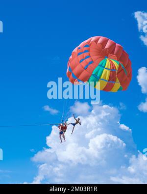 Parachute in the sky at the beach of Kata Phuket Thailand Stock Photo ...