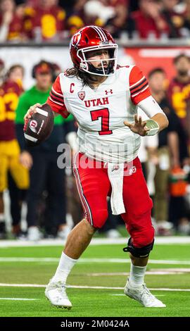 Utah Utes quarterback Cameron Rising speaks during PAC-12 Media Day on ...