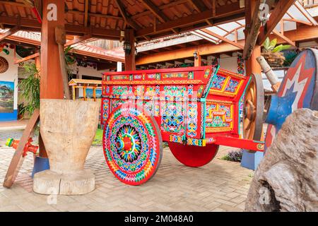 Painted ox cart, traditional handicraft, Sarchi, Alajuela province ...