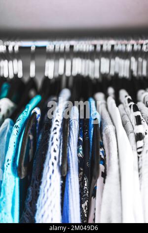 organizing and tidying up conceptual still-life, wardrobe with colour ...