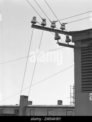 High voltage power lines going through a park Stock Photo - Alamy
