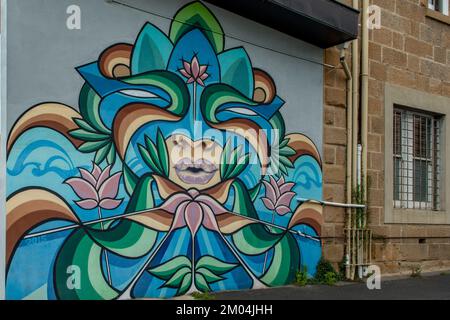 Liverpool Street Street Art, Hobart, Tasmania, Australia Stock Photo ...