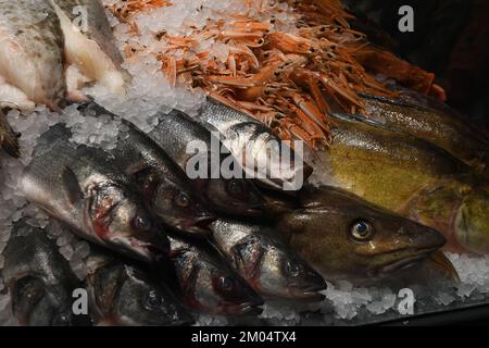 Copenhagen/Denmark/04 December 2022/Sea food on sale in danish capital ...