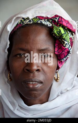 Faces of Africa, African woman, Bafata, Guinea Bissau - anxious ...