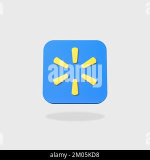 Walmart App Icon on Flat Gray Background Stock Photo - Alamy