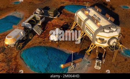 Discoveries of new worlds, colonizations. Space infrastructure. Planets ...