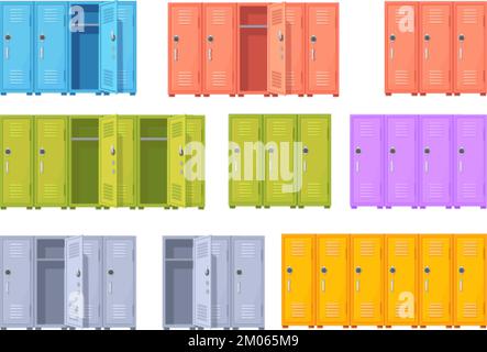 vector set of colorful school lockers Stock Vector Image & Art - Alamy