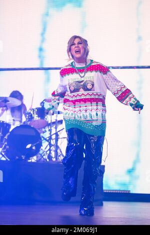 San Jose, USA. 03rd Dec, 2022. Pitbull performs during 99.7 Now's ...